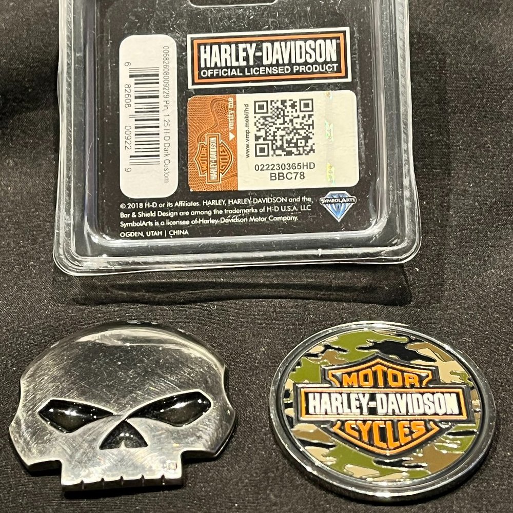 Harley Davison Pin & Challenge Coin Set - Gem